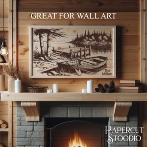 Laser Engrave File, the Old Boat Svg, Lightburn Glowforge for Cabin ...