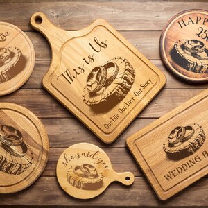 Laser Engrave File, Wedding Bands SVG, Valentine Lightburn Glowforge ...