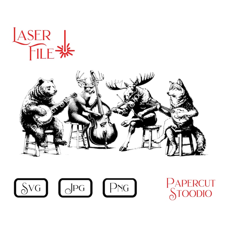 Laser Engrave File, Bluegrass Band Svg, Digital Download, Cutting Board ...