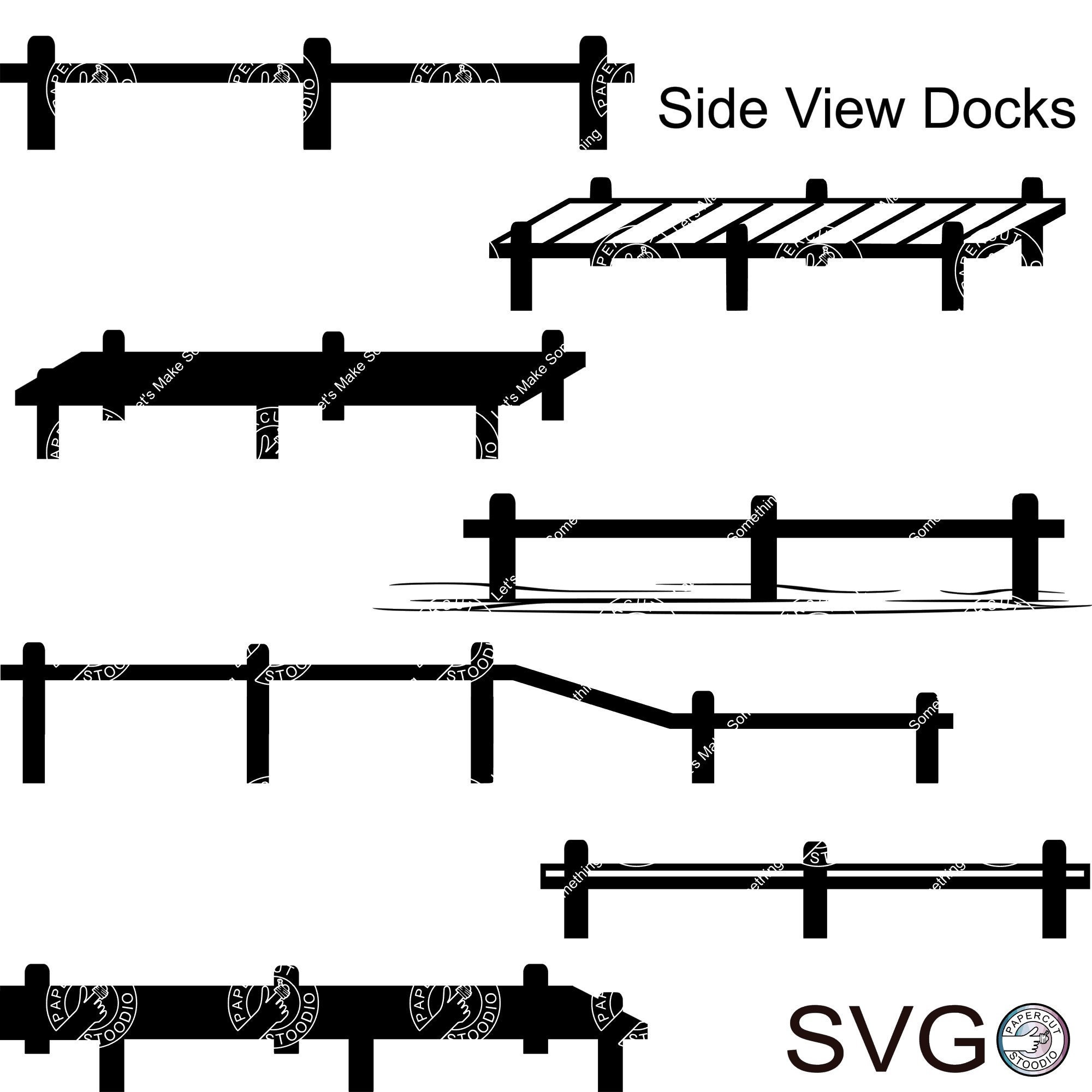 Dock Bundle Svg Lake Wharf Cottage Instant Download for DIY - Etsy