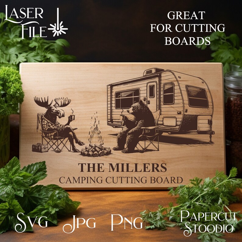 Laser Engrave File, Campfire Pals RV Camper Svg, Download for Laser ...