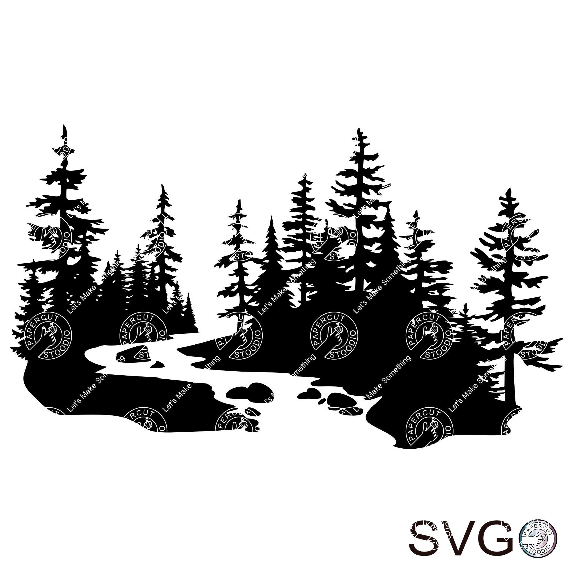River Svg Stream Creek Lake Forest Instant Download for Laser - Etsy
