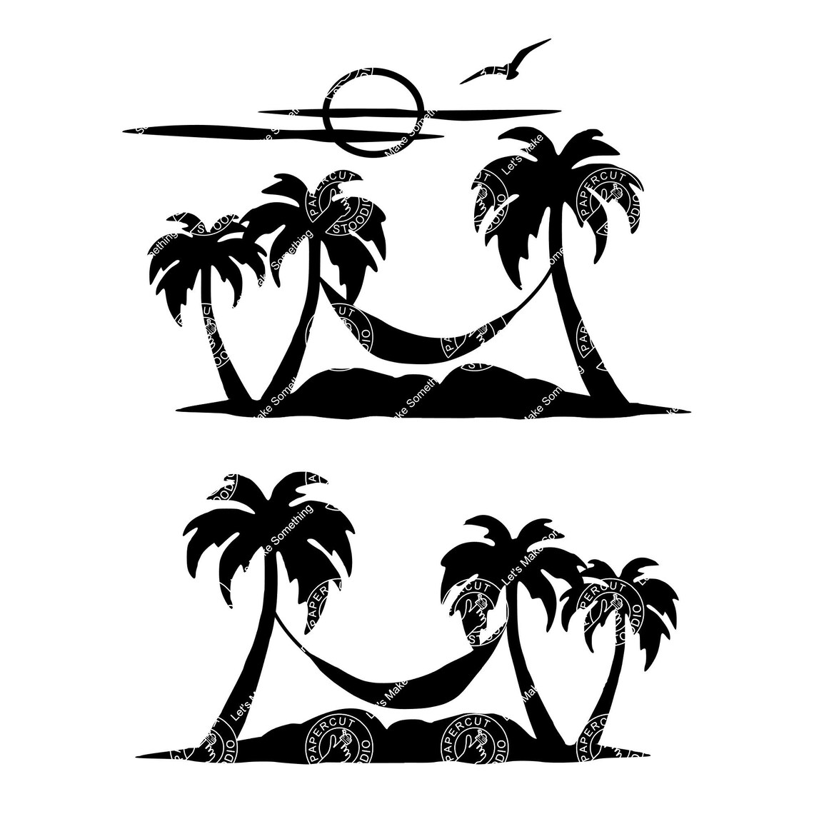 Palm Tree Bundle Svg Vector Silhouette Tropical Beach Island Summer ...