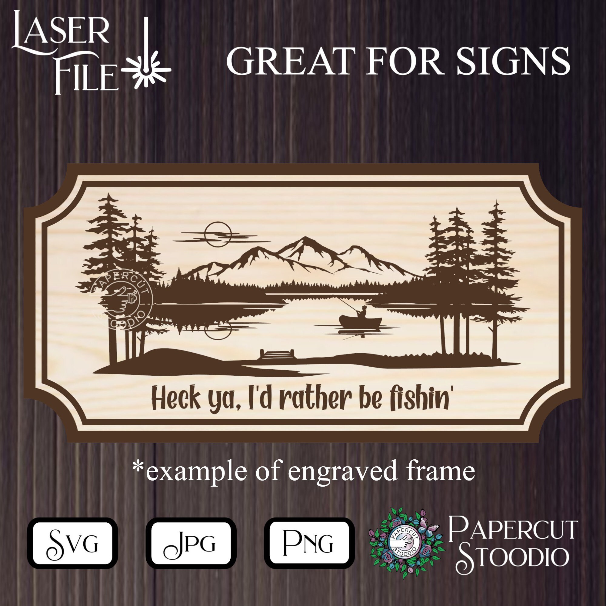 Laser Cut File, Rectangular Sign Template SVG, Laser Engrave Svg ...