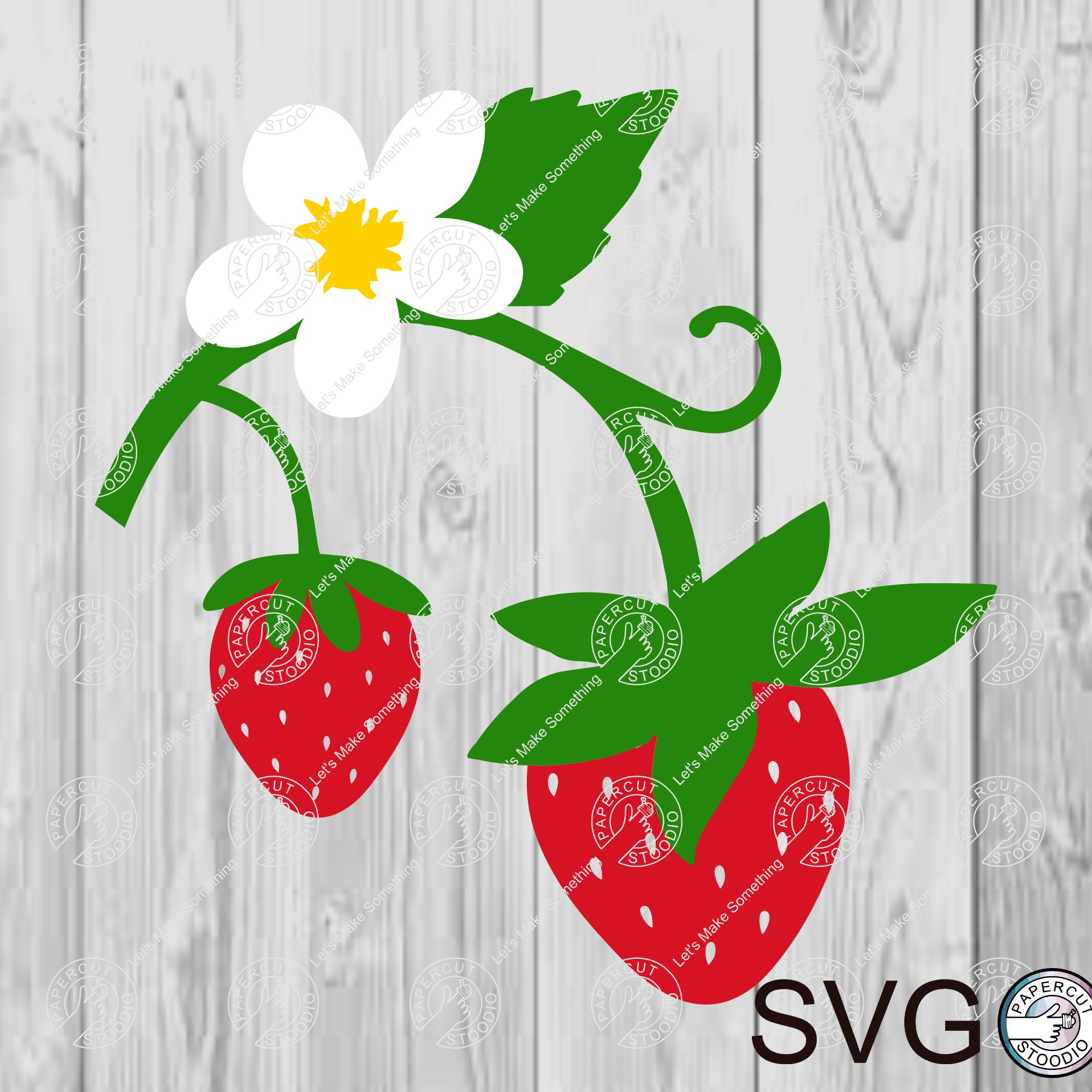 Strawberry Blossoms SVG Fruit Berry Flower Cricut Flowers - Etsy
