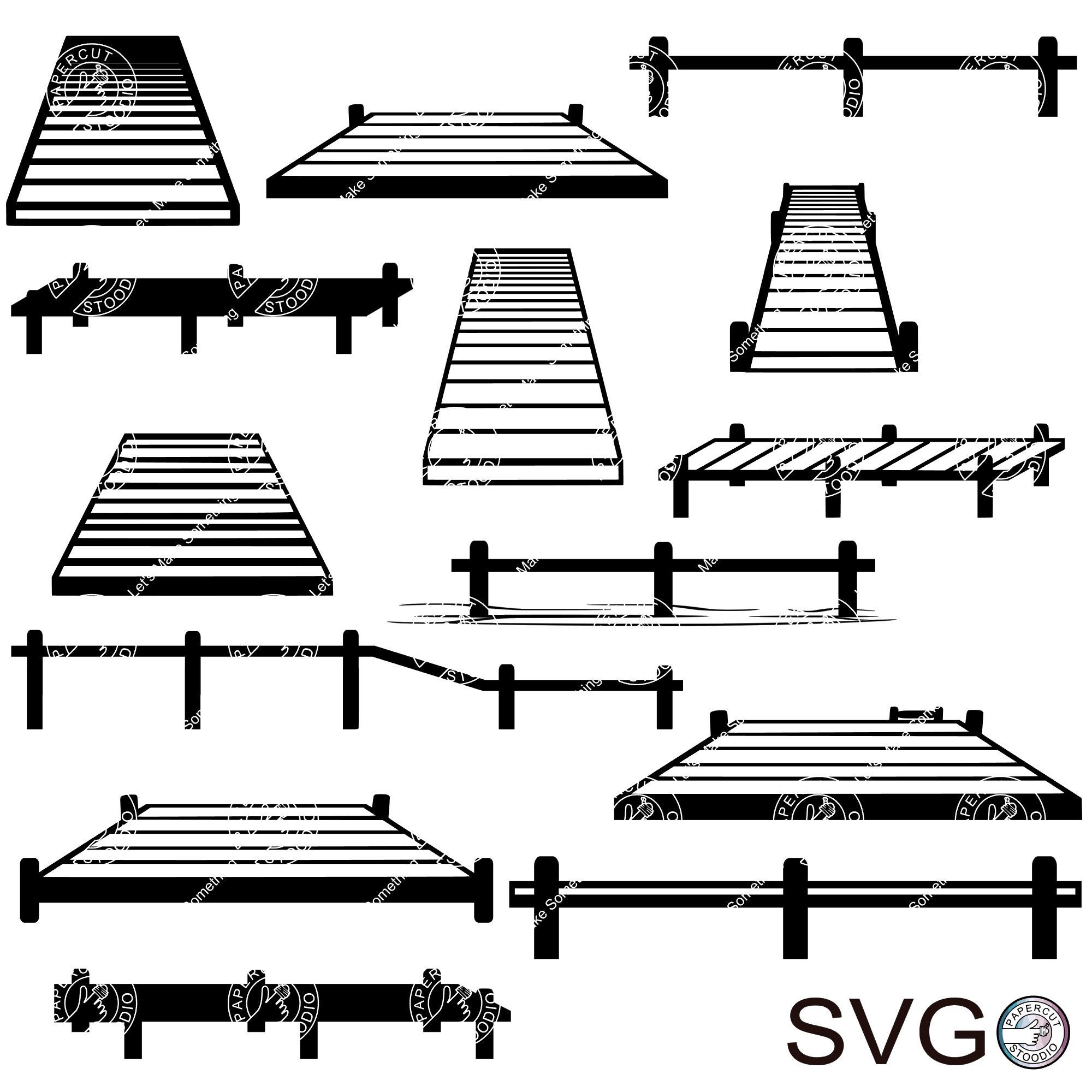 Dock Bundle Svg, Lake Wharf Cottage Instant Download for DIY Crafts ...