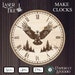 Laser Engrave File, Eagle Clock Face SVG, DIY Clock Lightburn Glowforge ...