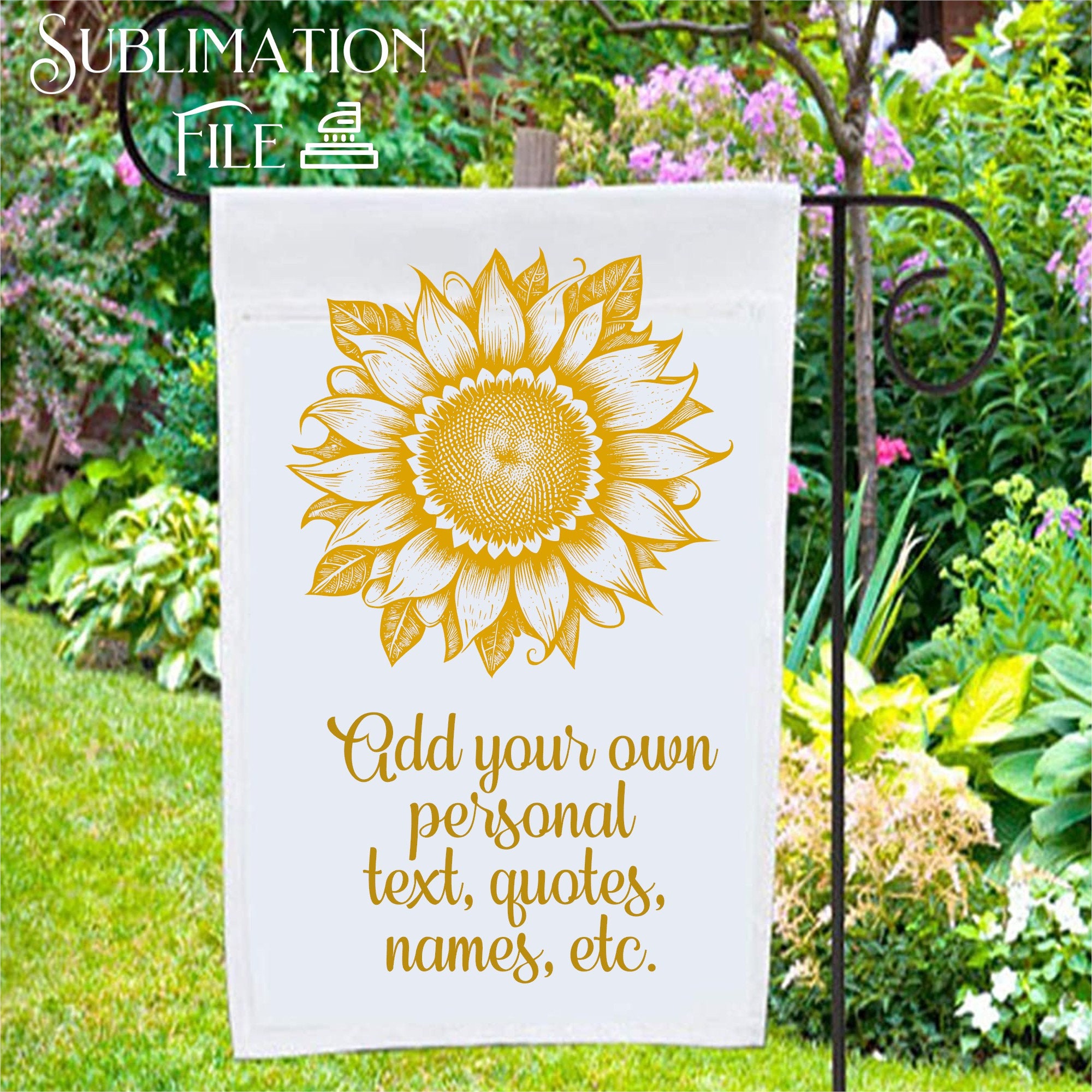 Sunflower Laser Engrave File, Wood Sign SVG PNG JPG (digital Download ...