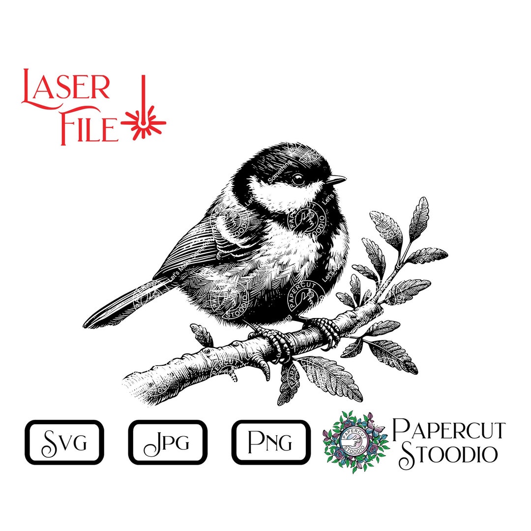 Laser Engrave File, Spring Bird SVG, Lightburn Glowforge File for ...