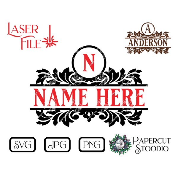 Lightburn Monogram Files - Etsy Australia