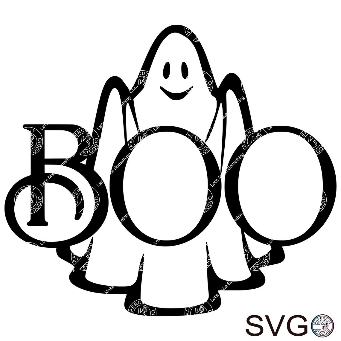 Boo Ghost Svg for Halloween Cricut Silhouette Shirts Crafts - Etsy