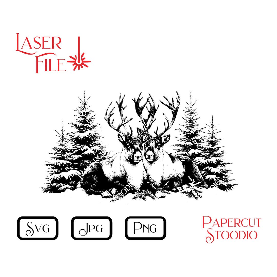 Caribou Brothers Laser Engrave File, Wood Sign SVG (digital Download ...