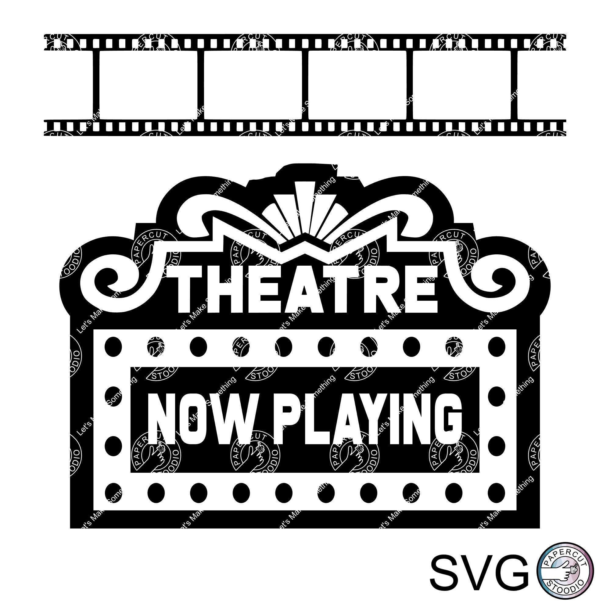 Movie Night Bundle Svg Movie Poster Now Playing Family | Etsy