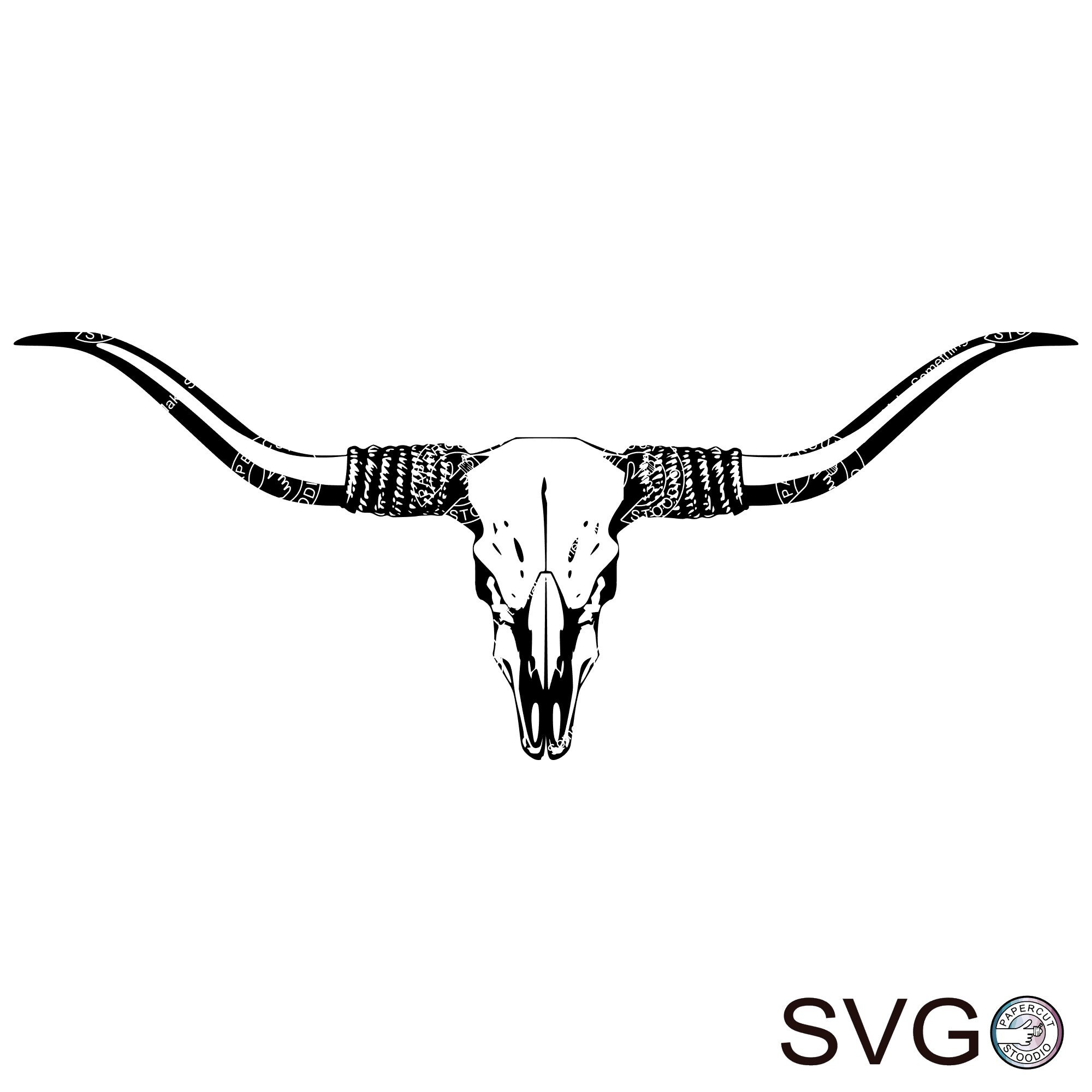 Texas Longhorn Skull Svg for Personalized Gift Digital - Etsy Canada