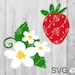 Strawberry Blossoms SVG, Fruit Berry Flower Cricut Flowers Digital ...
