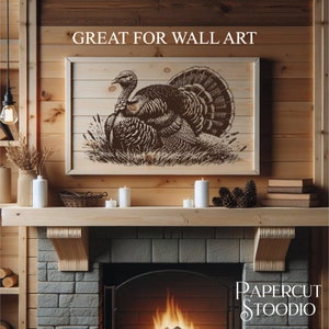 Laser Engrave File, Resting Turkey SVG, Lightburn Glowforge Wood Burn ...