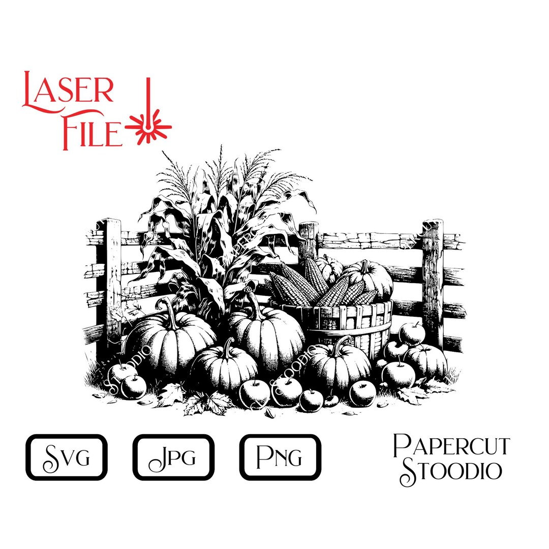 Laser Engrave File, Fall Harvest 2 Svg, Digital Download Farm ...