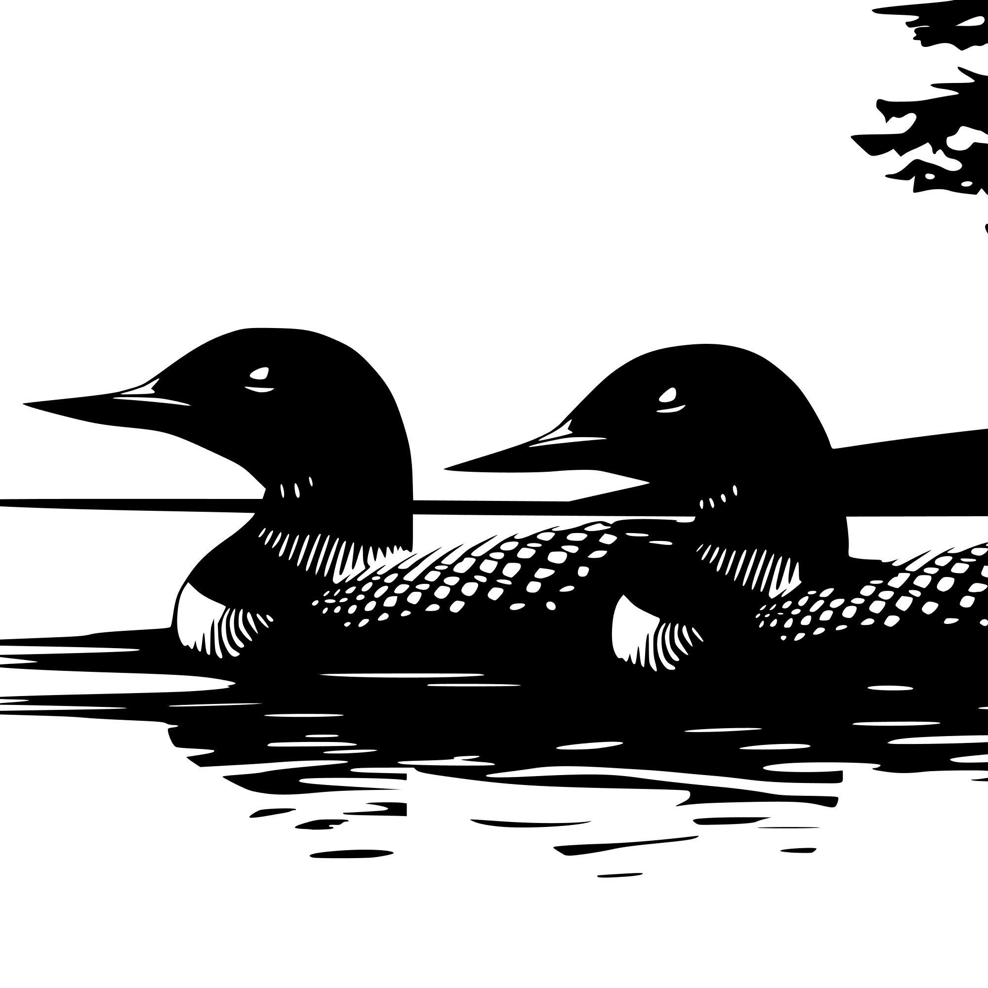 Lake Loons Svg Png Jpg DXF Nature Wilderness Forest for DIY - Etsy