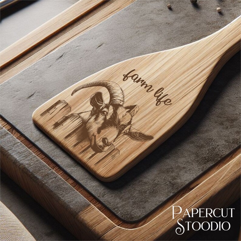 Laser Engrave File, Goat Peek SVG, for Lightburn Glowforge DIY Signs ...