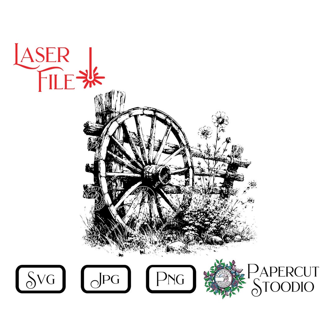 Laser Engrave File, Country Fence Svg, Country Digital Download for ...