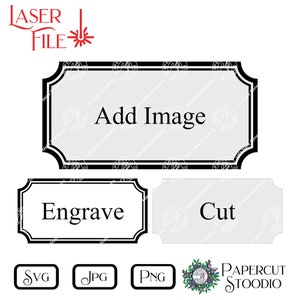 Laser Cut File, Rectangular Sign Template SVG, Laser Engrave Svg ...
