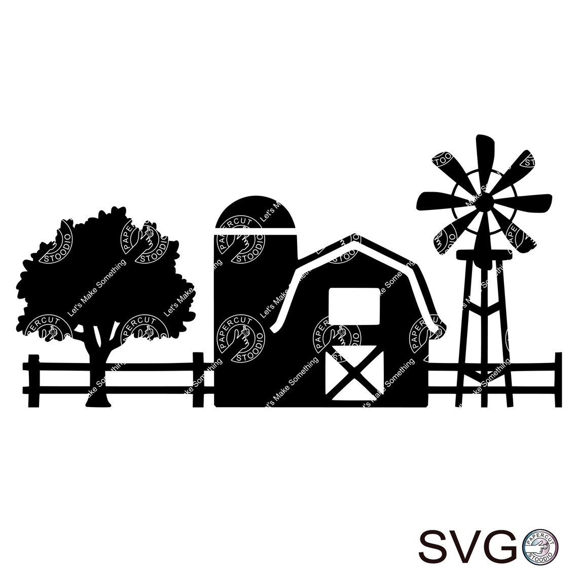 Farm Scene SVG Cricut Digital Download Gift Shirt Sign - Etsy