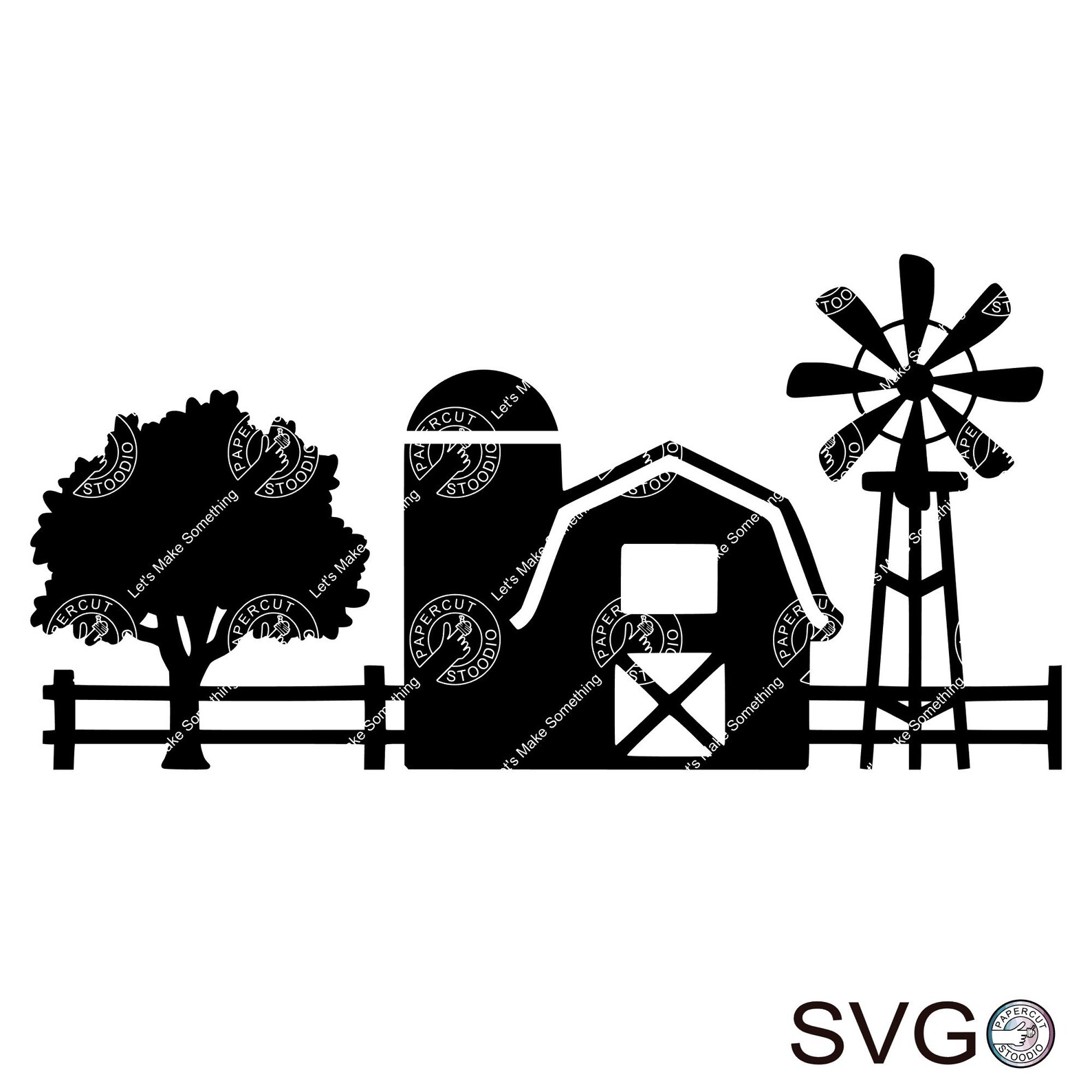 Farm Scene SVG, Cricut Digital Download Gift Shirt Sign Sticker Mug ...