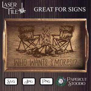 Laser Engrave File, Campfire SVG, Lightburn Glowforge Digital Download ...