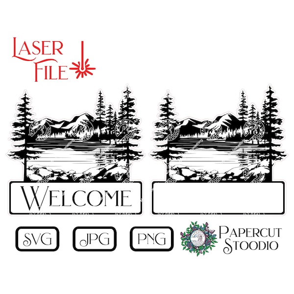 Welcome Cabin Sign Dxf - Etsy