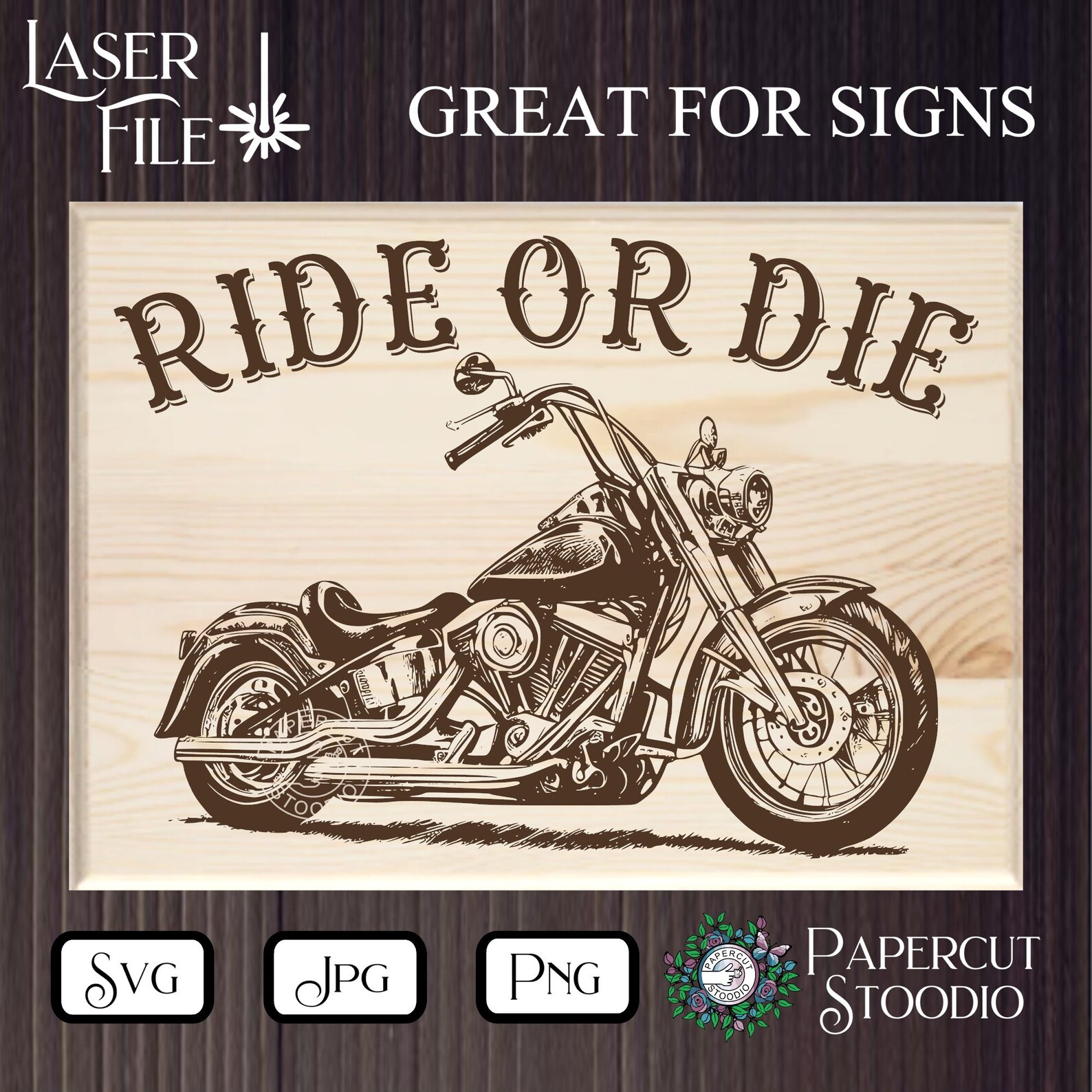 Laser Engrave File, Motorcycle SVG, Workshop Garage Man Cave Lightburn ...