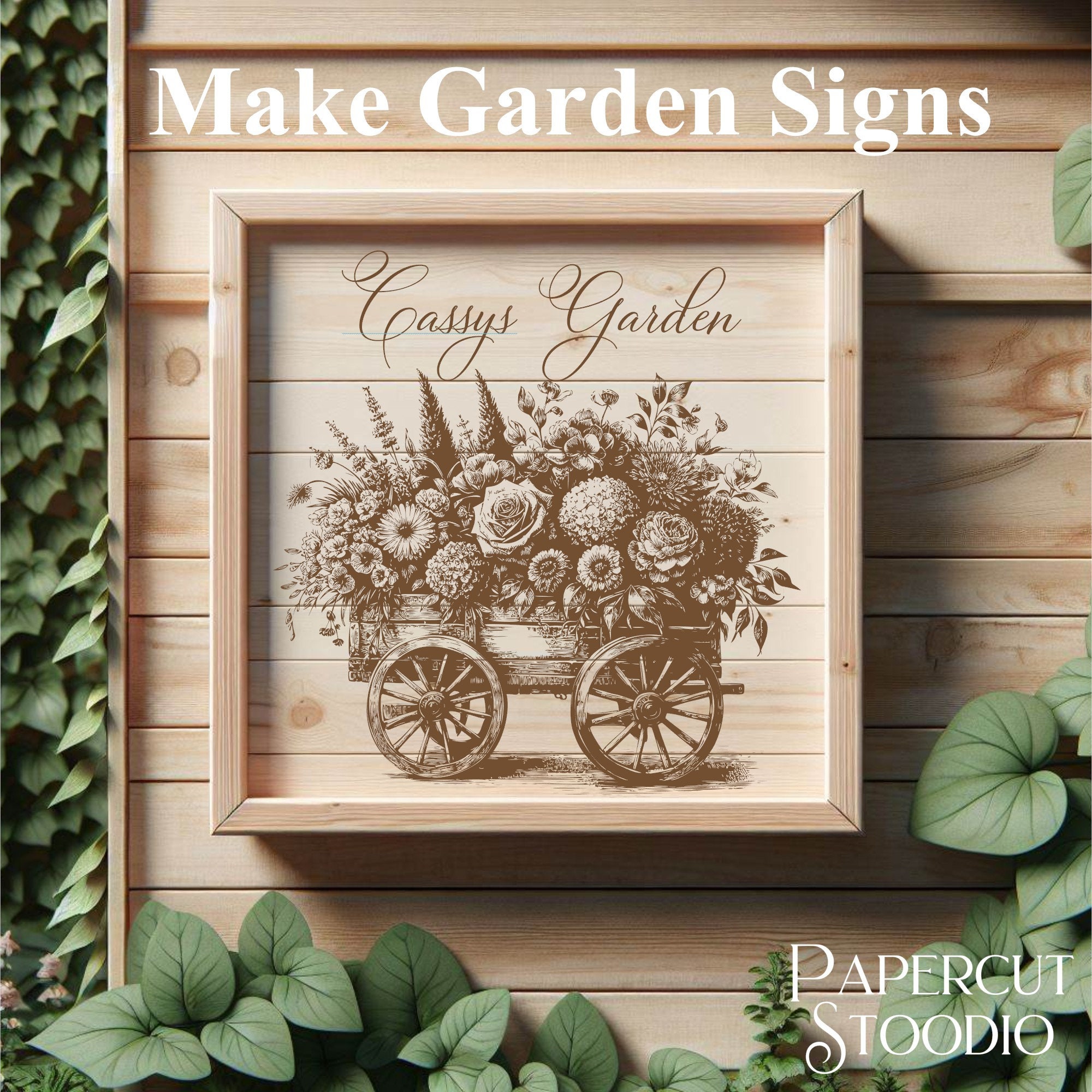 Laser Engrave File, Flower Cart Svg, Country Digital Download for ...