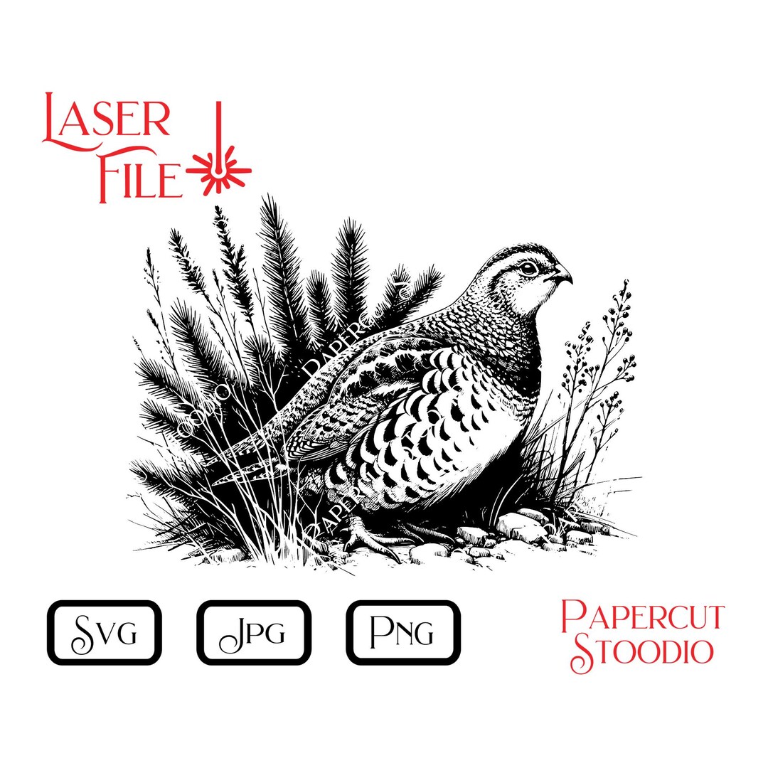 Laser Engrave File, Grouse SVG, Lightburn Glowforge Signs Cutting ...
