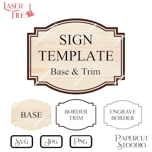 Laser Cut File, Sign Template D SVG, Laser Engrave Sign Svg Lightburn ...