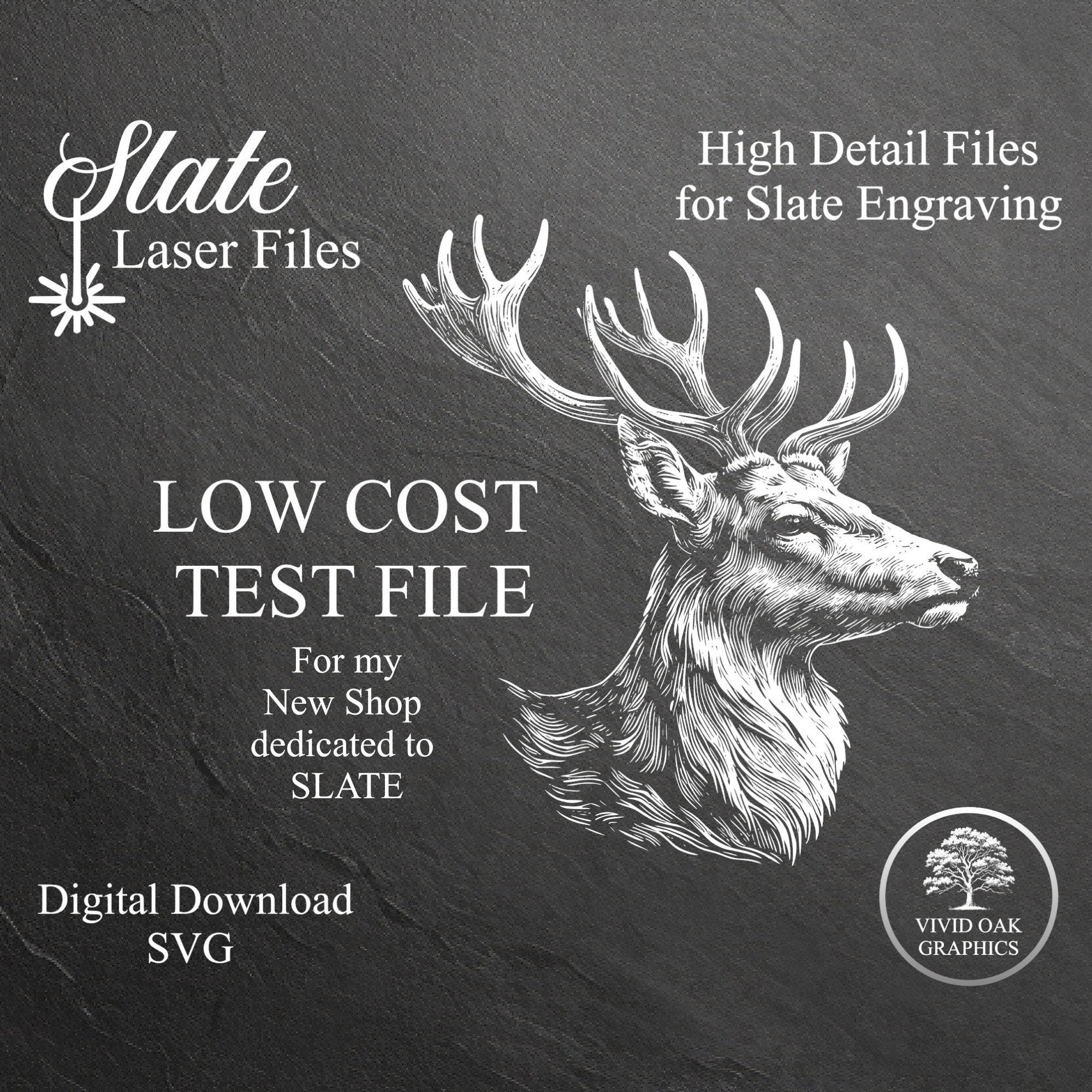Deer & Fox TEST Files for Slate , Glass and Acrylic Engraving - Vivid ...