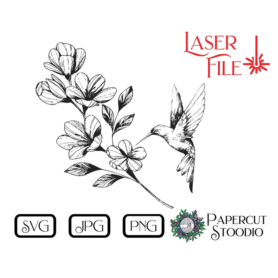 Laser Engrave File Hummingbird Svg Digital Download Charcuterie Board ...