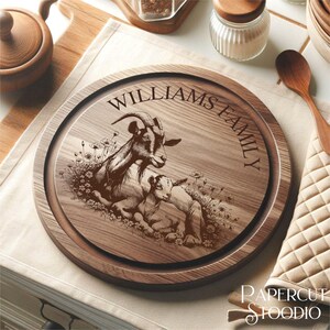 Laser Engrave File, Goat With Kid Svg, Digital Download Farm ...