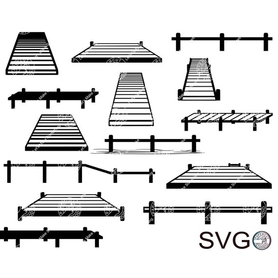 Dock Bundle Svg Lake Wharf Cottage Instant Download for DIY - Etsy
