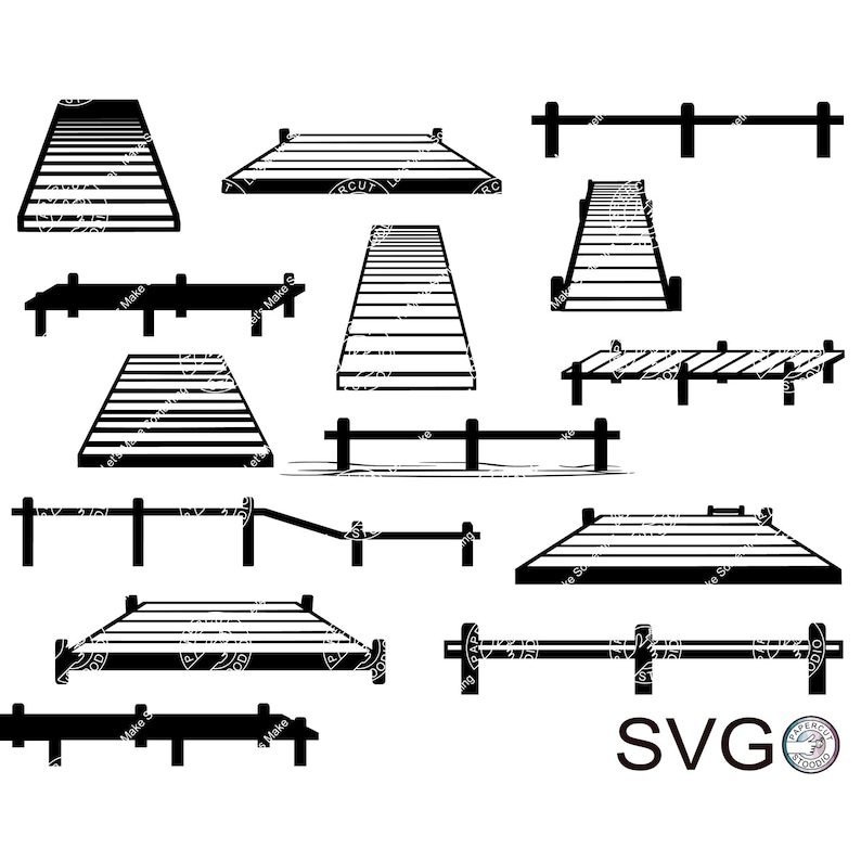 Dock Bundle Svg, Lake Wharf Cottage Instant Download for DIY Crafts ...