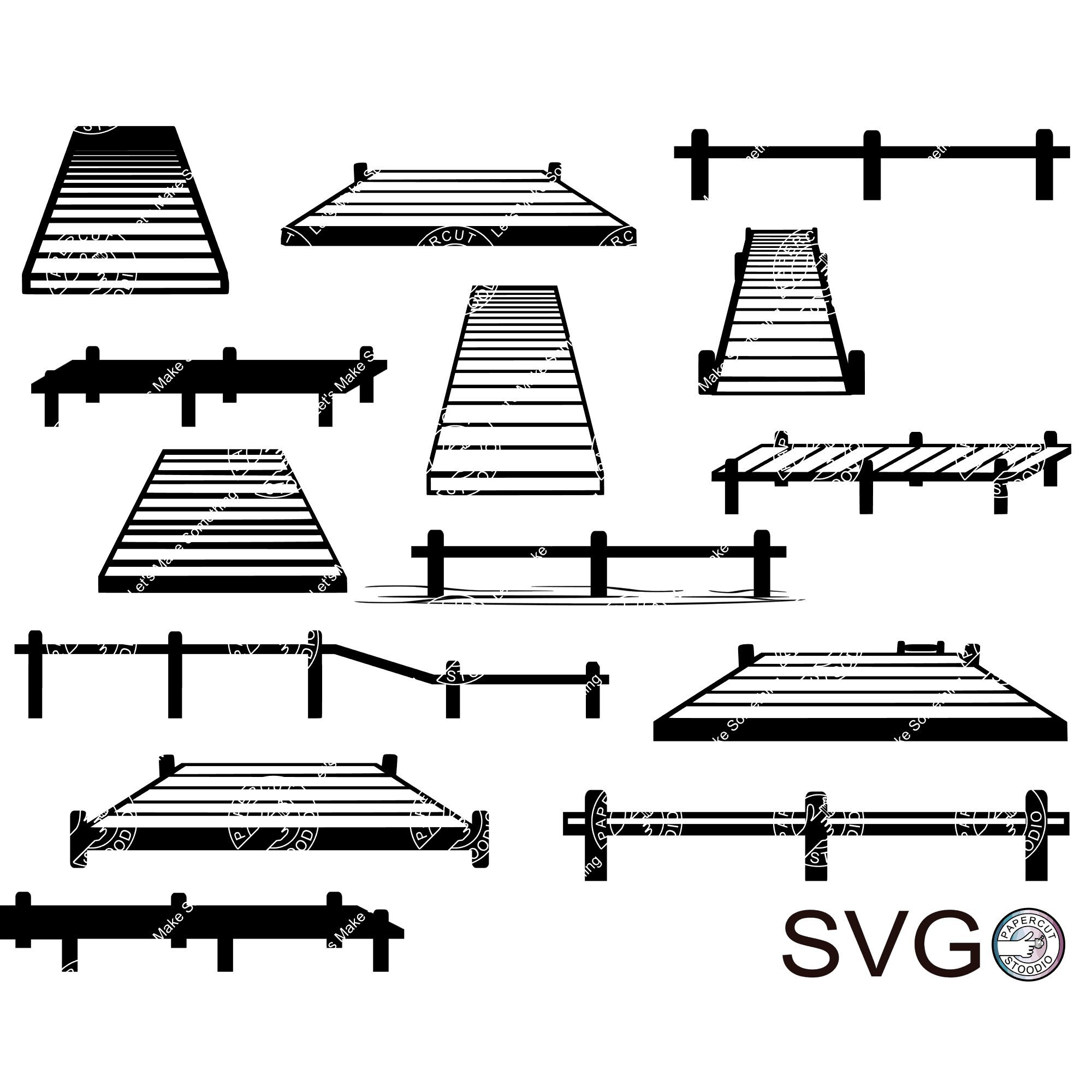 Dock Bundle Svg, Lake Wharf Cottage Instant Download for DIY Crafts ...