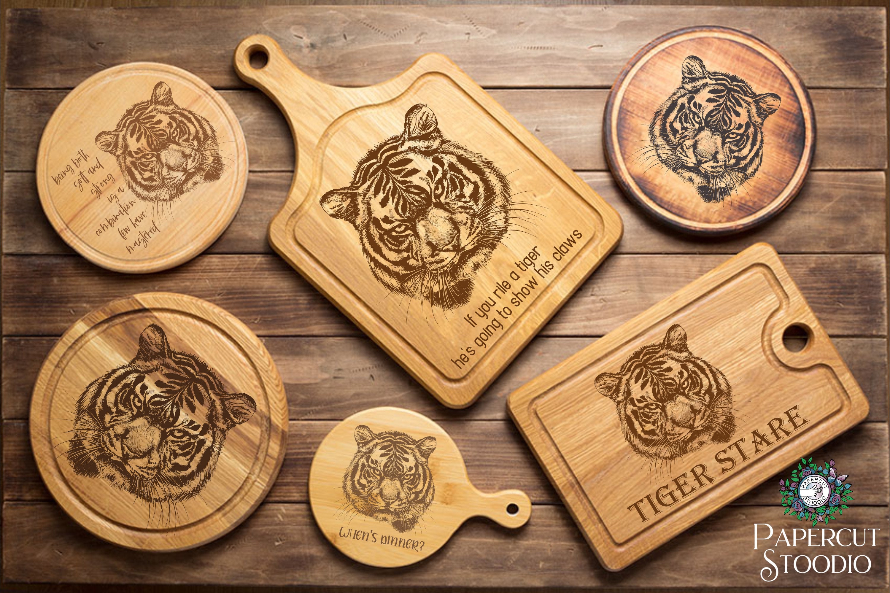 Tiger Stare Laser Engrave File, Jungle Cat SVG (digital Download) - Etsy