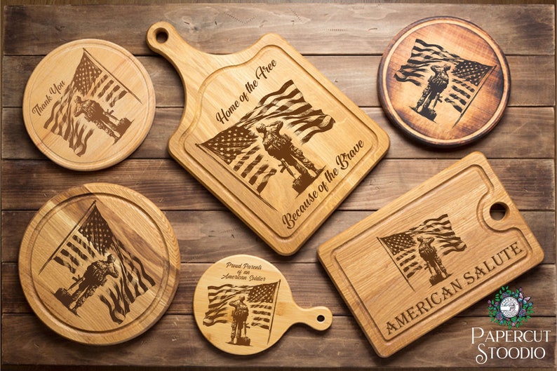 American Salute Laser Engrave File, USA Veteran (svg, Png, Jpg ...
