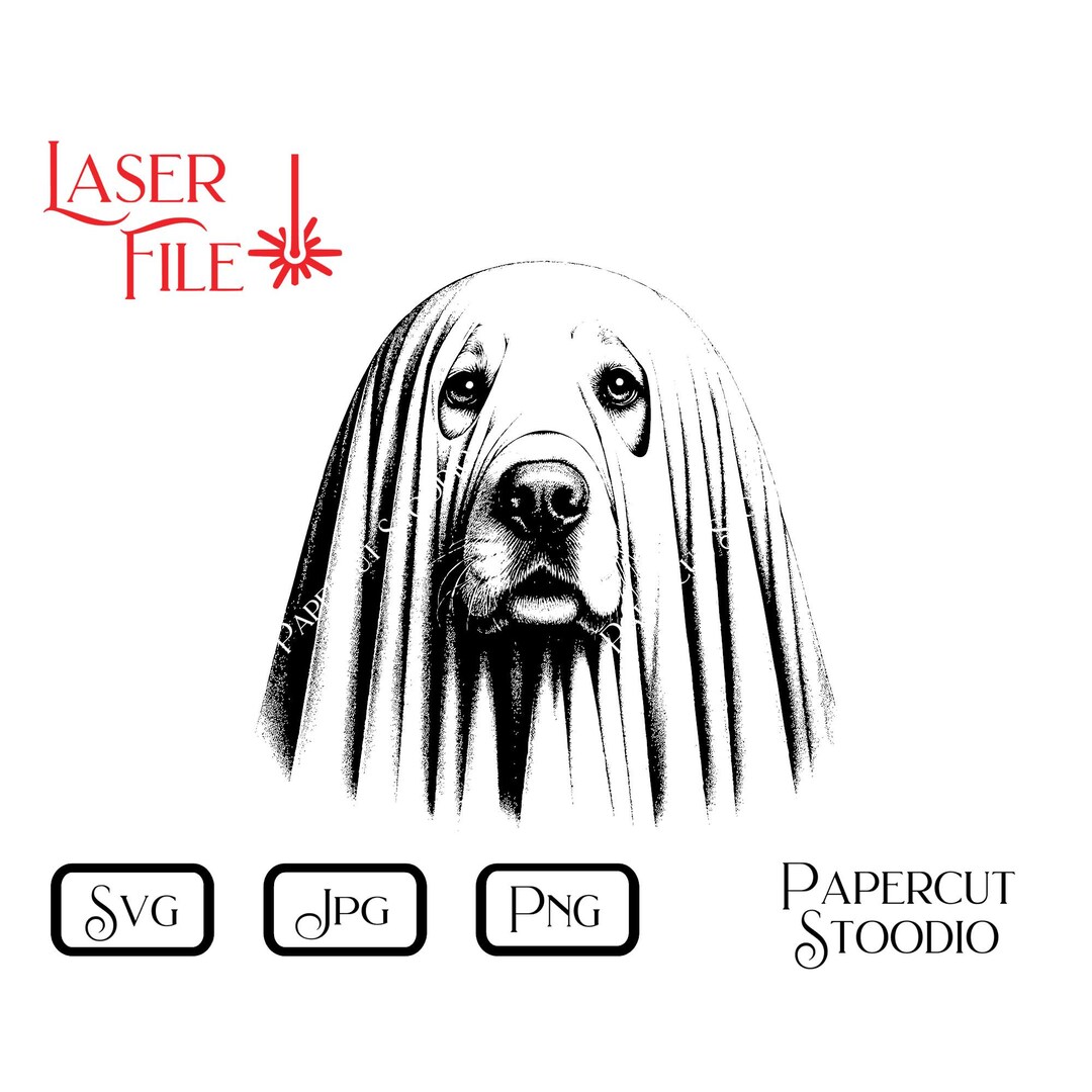 Laser Engrave File, Dog in Ghost Sheet Svg, Digital Download for ...