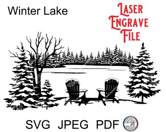 Winter Scene Laser Svg - Etsy