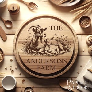 Laser Engrave File, Goat With Kid Svg, Digital Download Farm ...