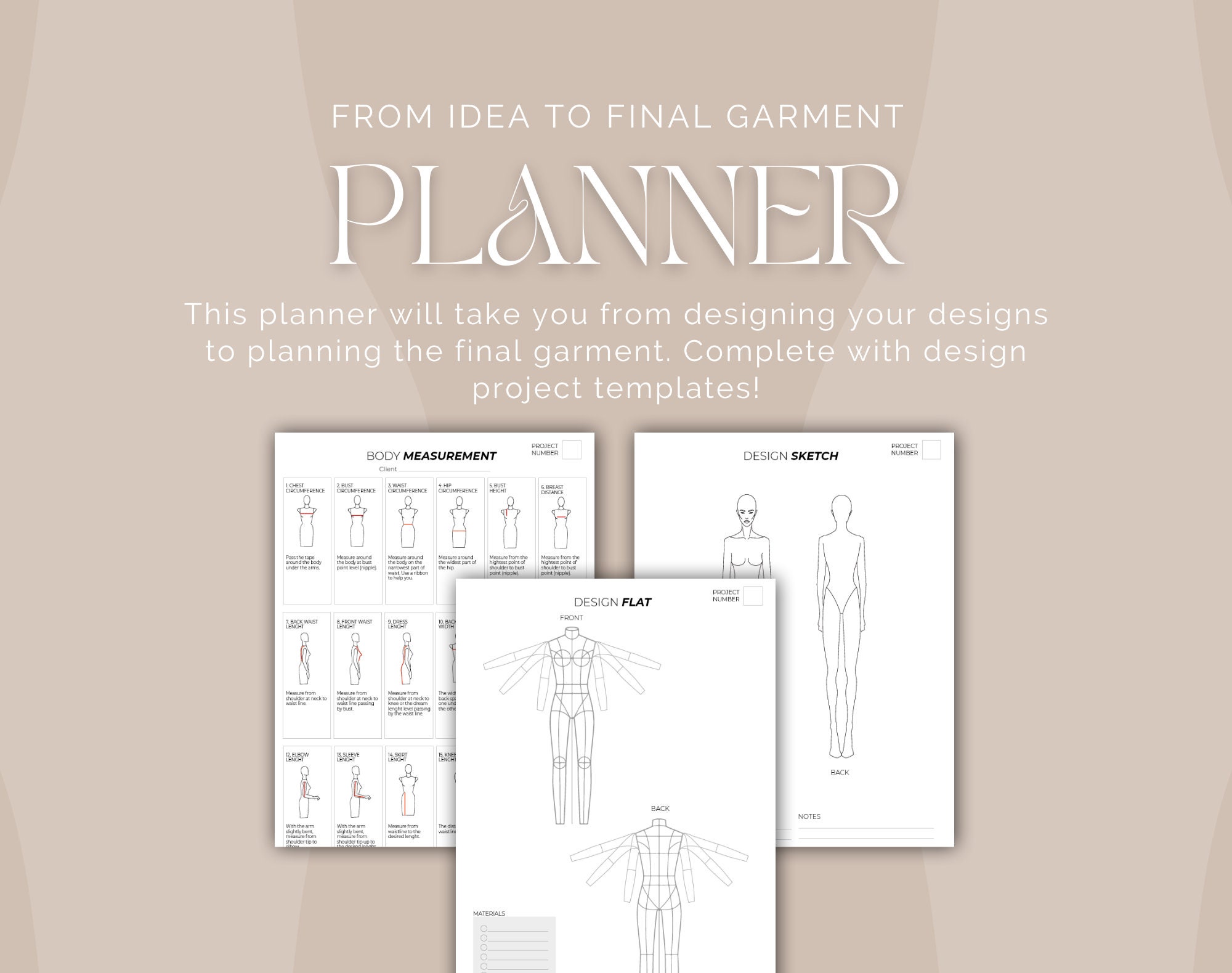 Sewing Planner Printable Pdf, Fashion Design Project Planner, Guide ...