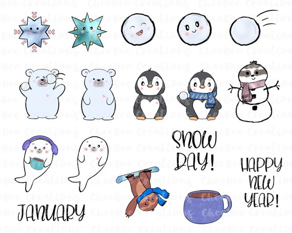 January Snow Clipart