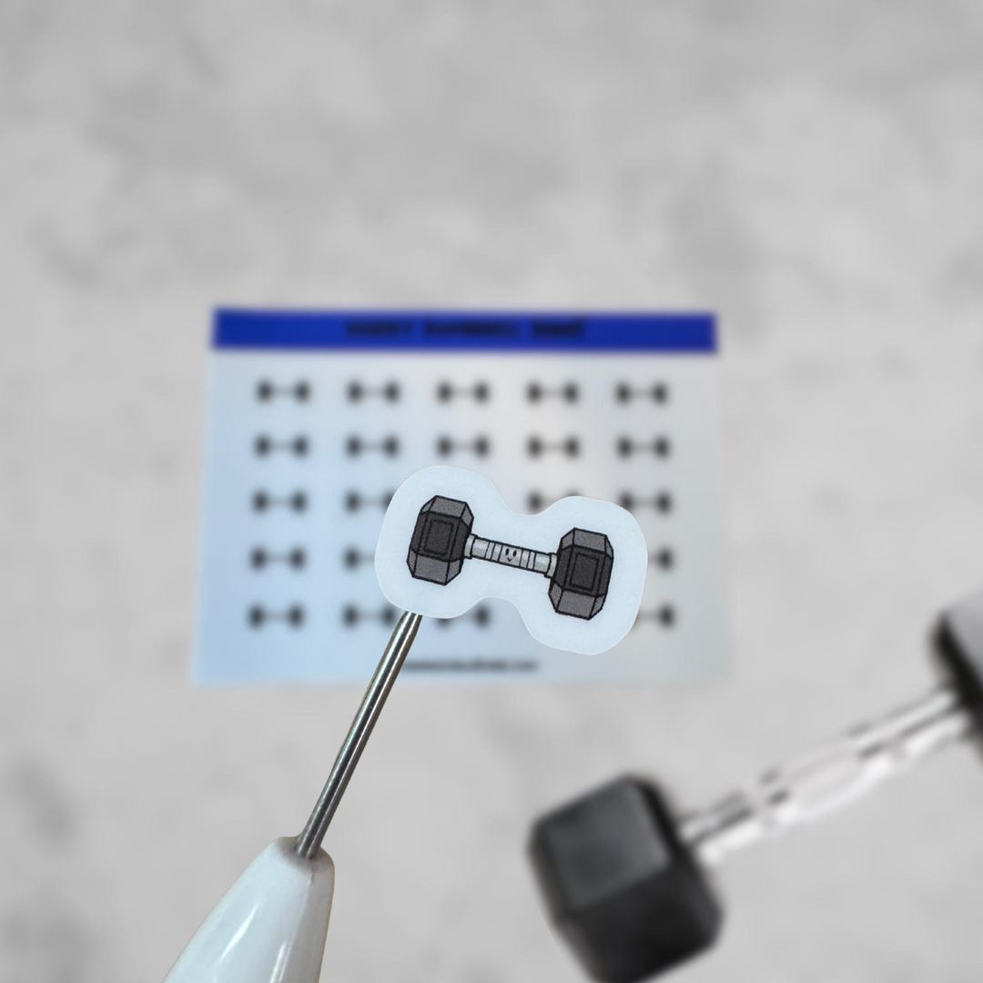 Happy Dumbbell Sticker Sheet - Etsy