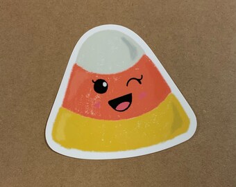 Candy Corn Sticker - Etsy