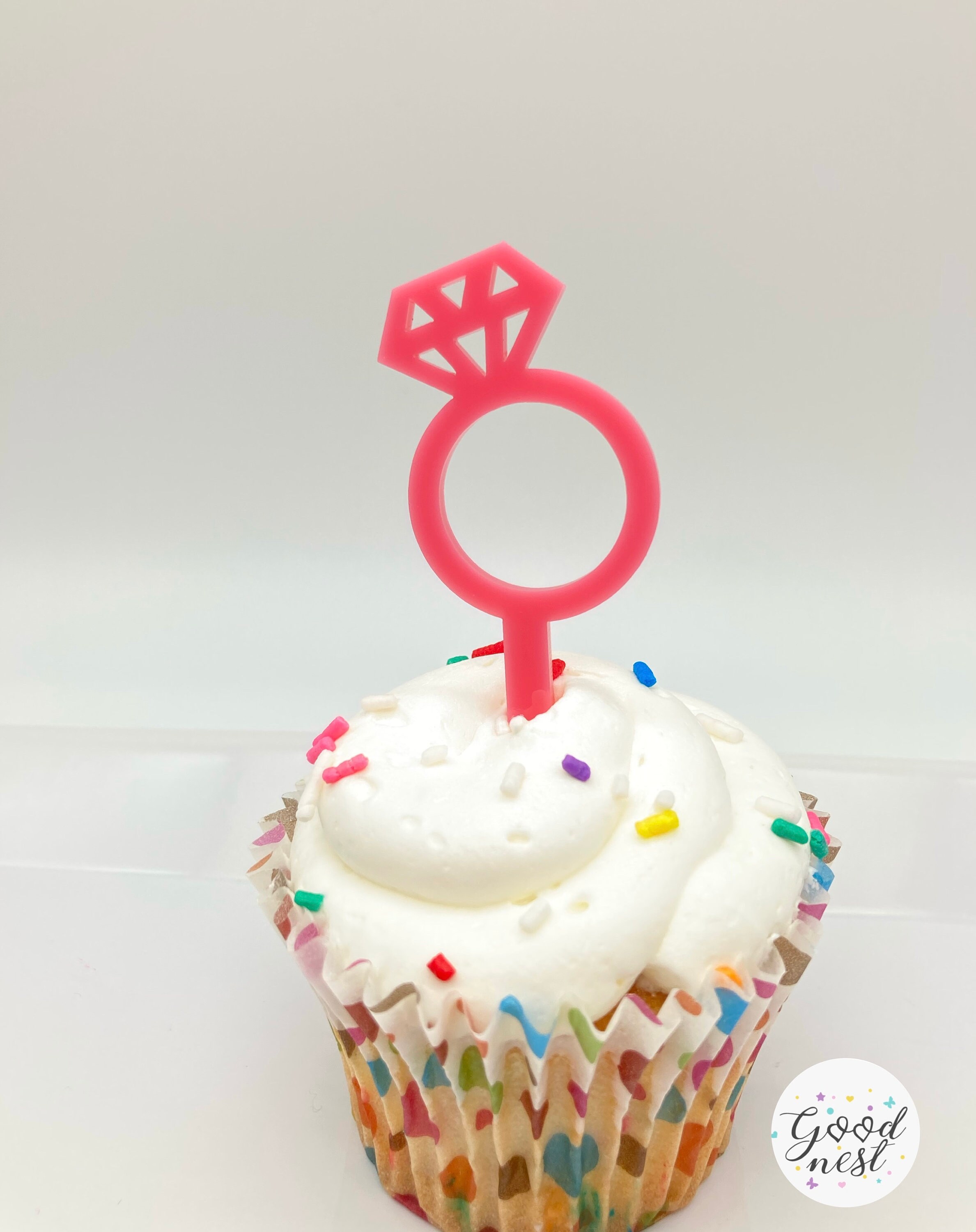 Acrylic Diamond Cupcake Topper Set of 6 or 12 Diamond Topper - Etsy