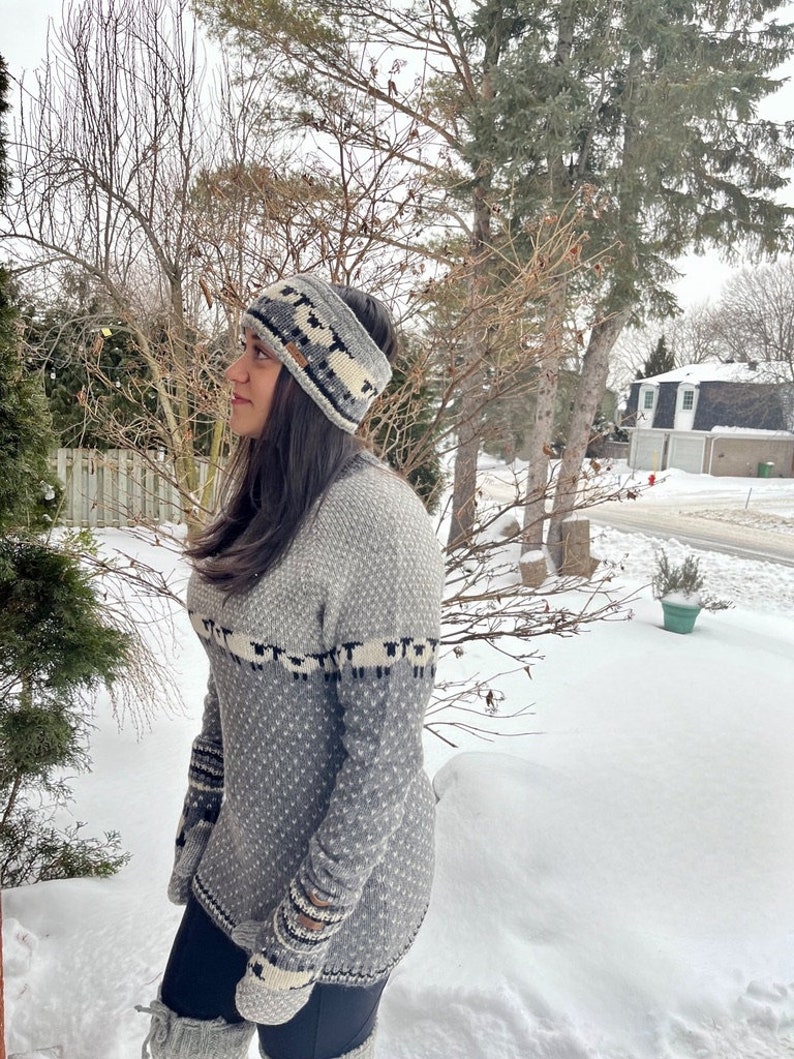 Hand Knitted Lamb Wool Sweater: Women's Nordic Sheep Jumper, Fair Trade ...
